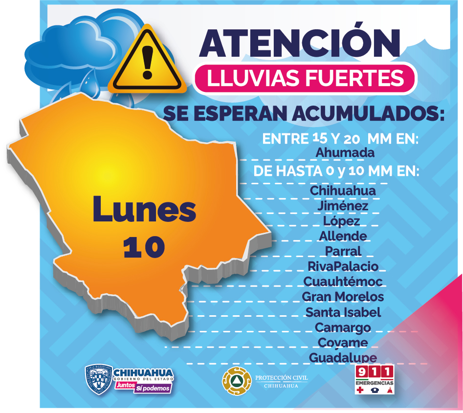 Alerta Protección Civil Estatal a la población por presencia de lluvias ... Alerta Protección Civil Estatal a la población por presencia de lluvias ...